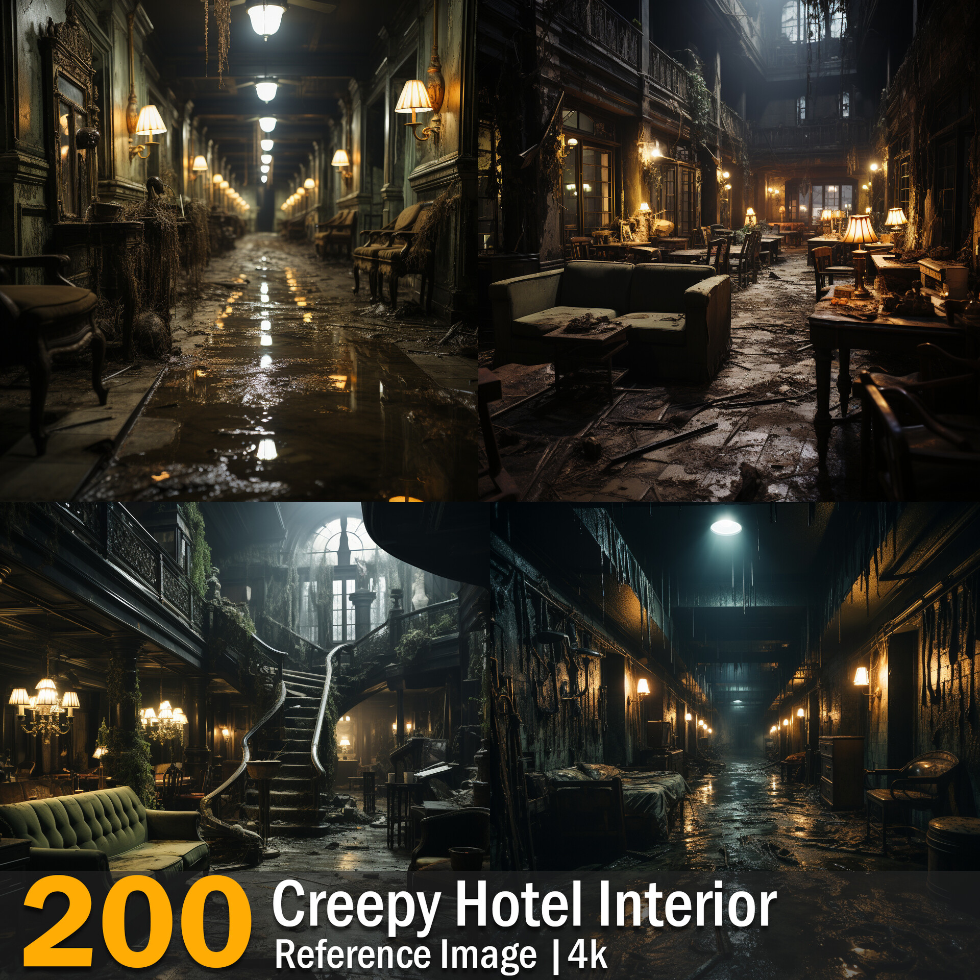 ArtStation - Creepy Hotel Interior | Reference Images | 4K