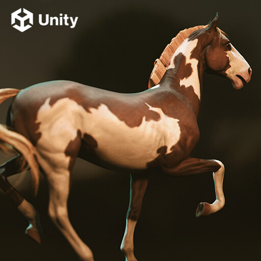 ArtStation - Pinto horse 3D