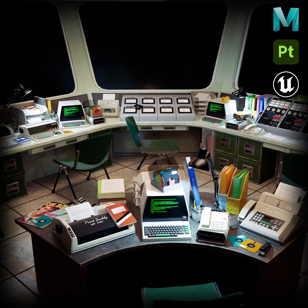 ArtStation - Control Room Interior Environment - Unreal