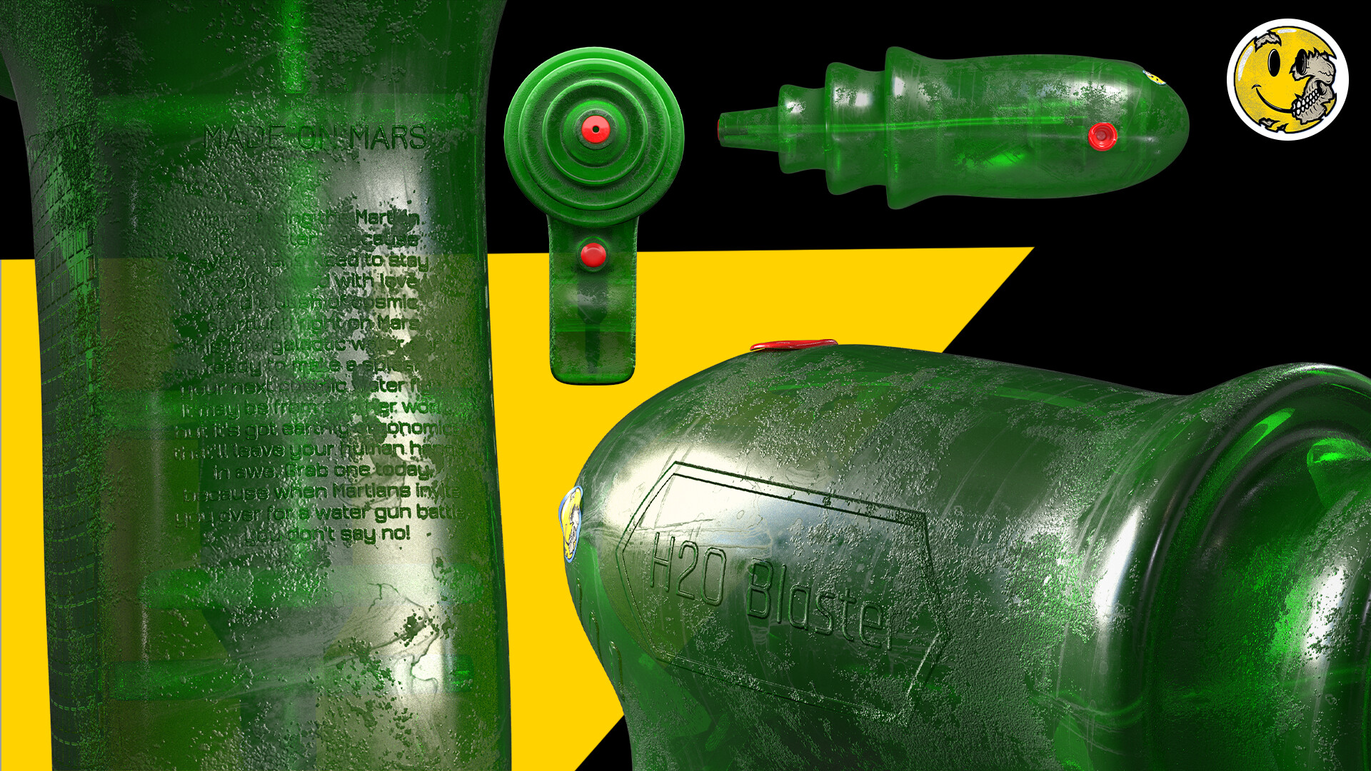 ArtStation - Hyper Realistic Low-Poly Alien Inspired Water Gun