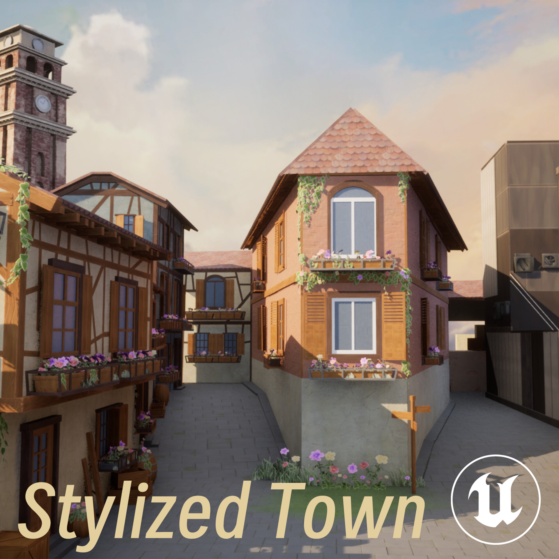 ArtStation - Stylized European Town