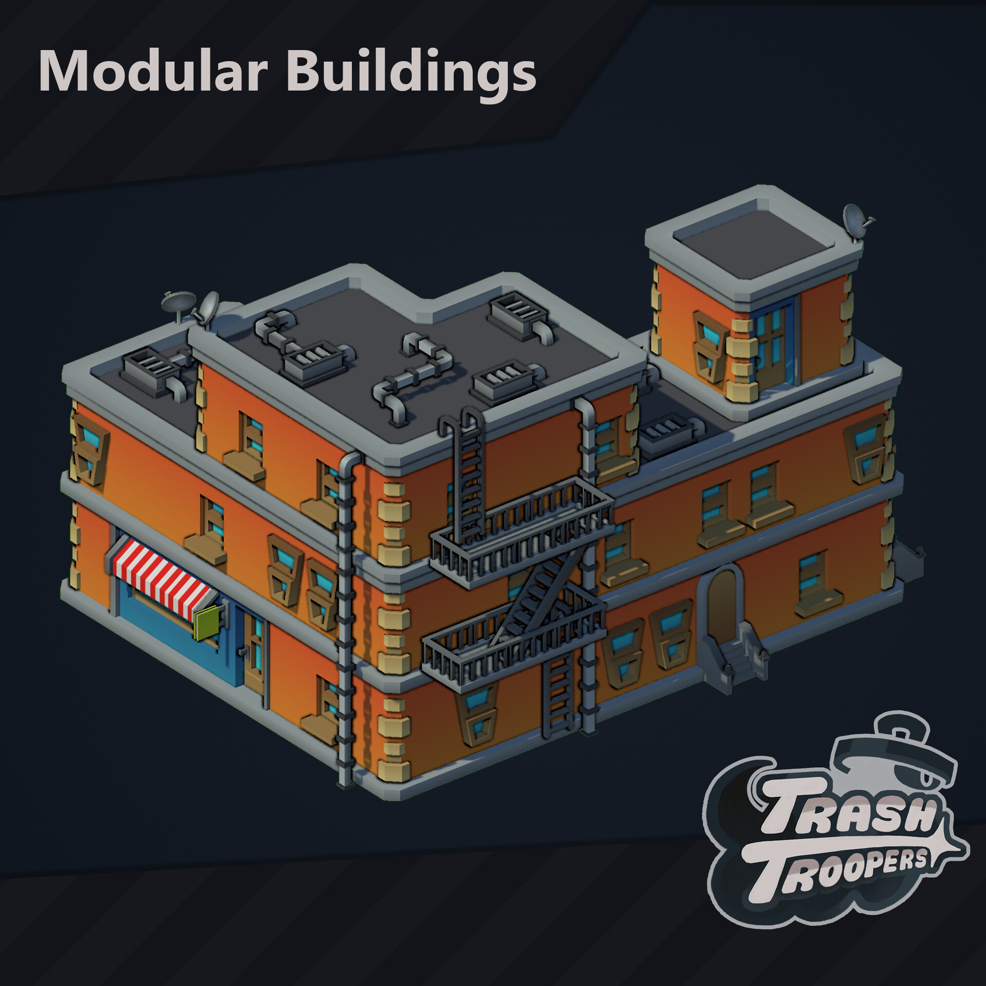 ArtStation - Modular Buildings - Game Jam