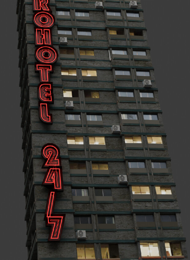 ArtStation - Cyberpunk Building