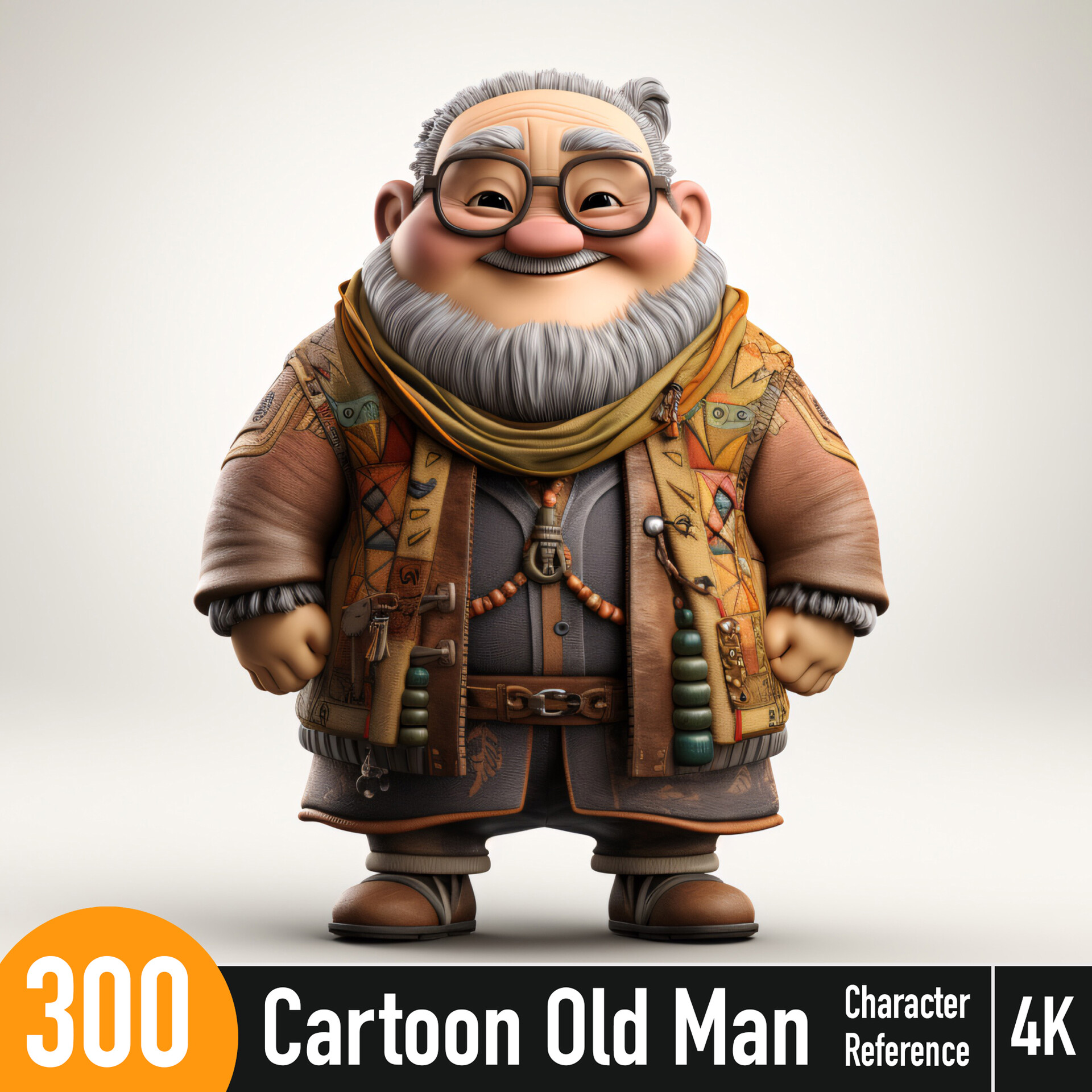 ArtStation - 300 Cartoon Old Man Character Reference (4k)