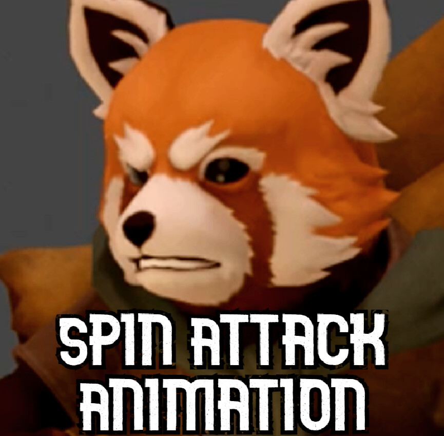 ArtStation - Red Panda Spin Attack - Animation