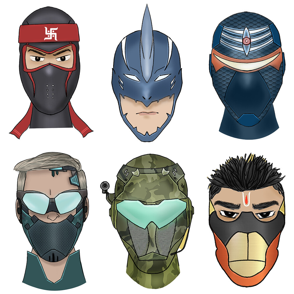 ArtStation - Superhero masks designs 2018