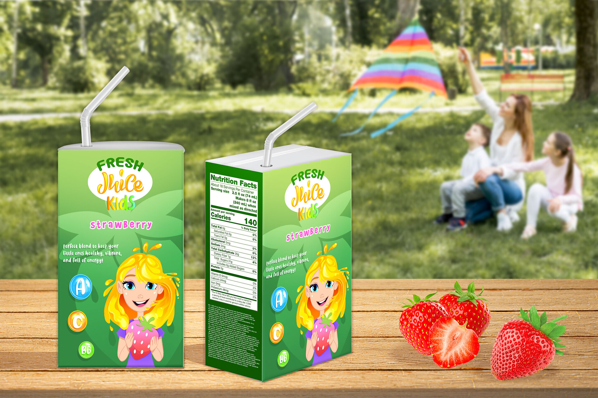 ArtStation - Kids Box Juice Design + Mockup