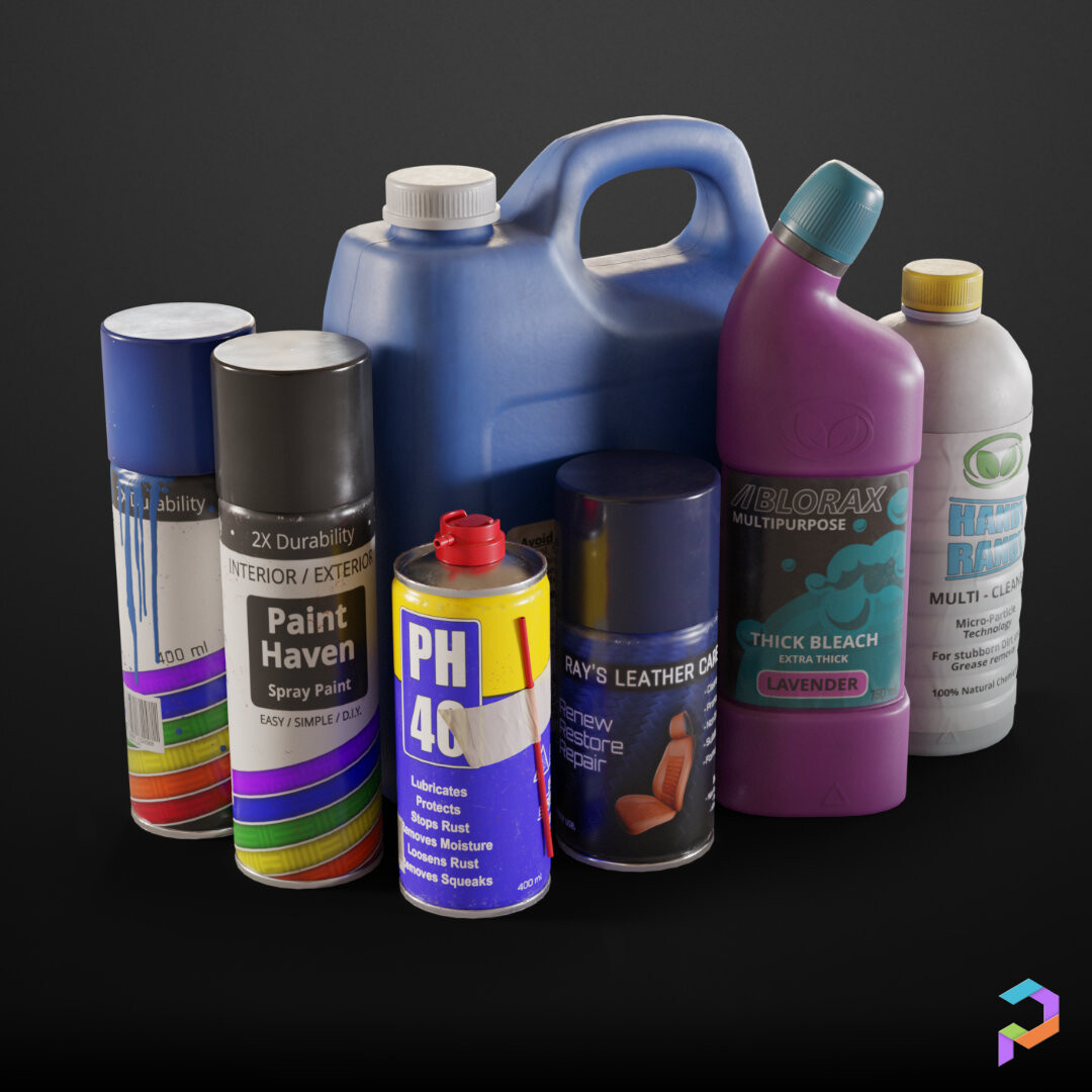 ArtStation - Cleaning products - Free CC0 Asset