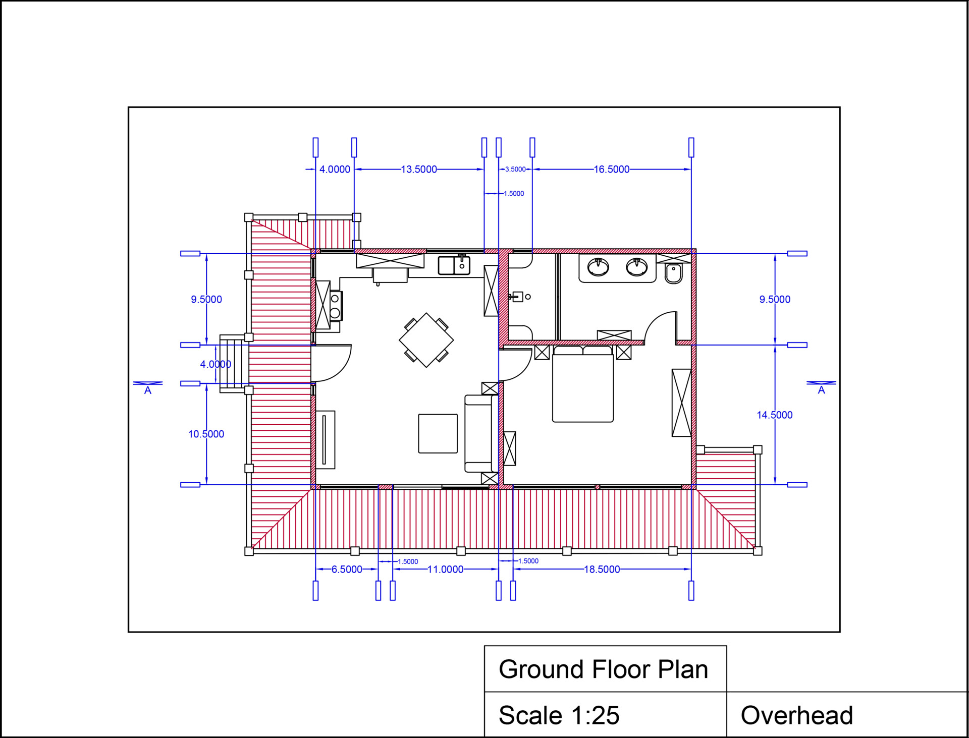 ArtStation - AutoCAD Beach Shack Plans