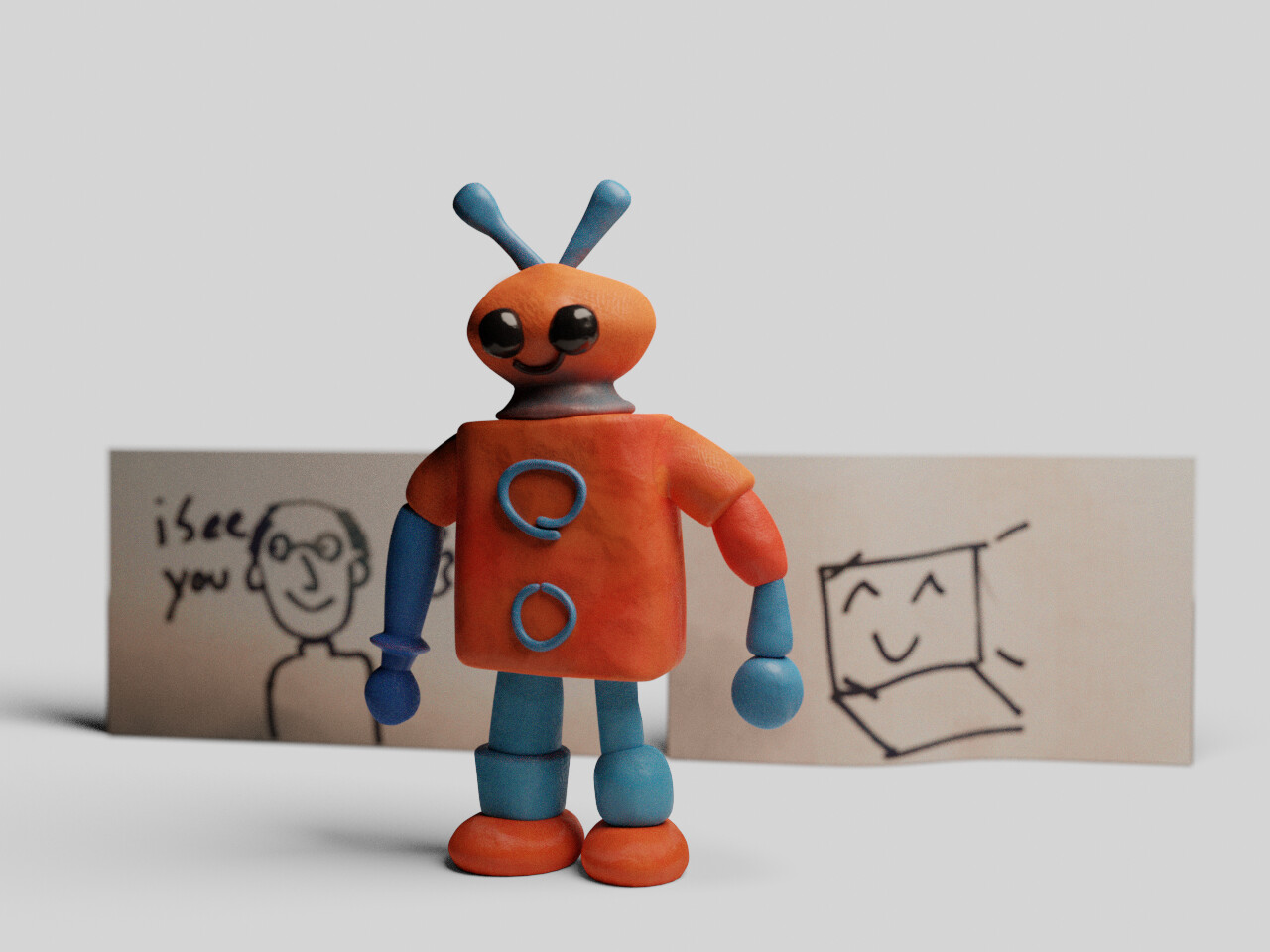 ArtStation - Photorealistic Clay Robot