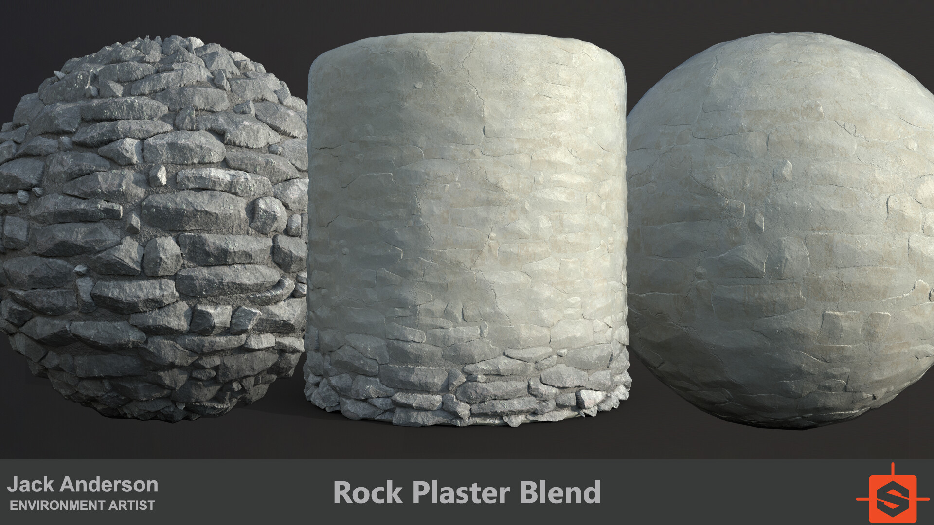 ArtStation - Rock/Plaster Blend Material - Substance Designer