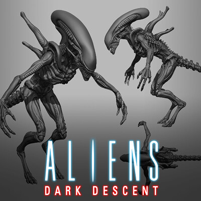 ArtStation - Xenomorph 3D Concepts - Aliens Dark Descent