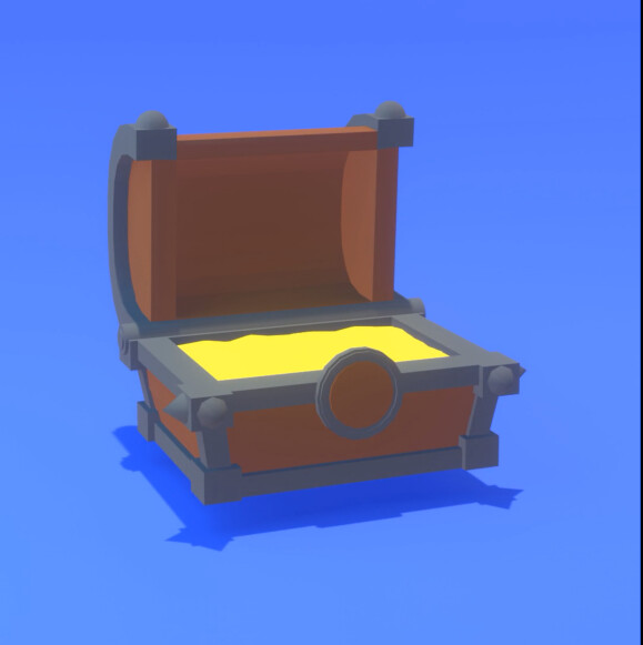 ArtStation - LOW POLY CHEST OPEN SCENE 3D