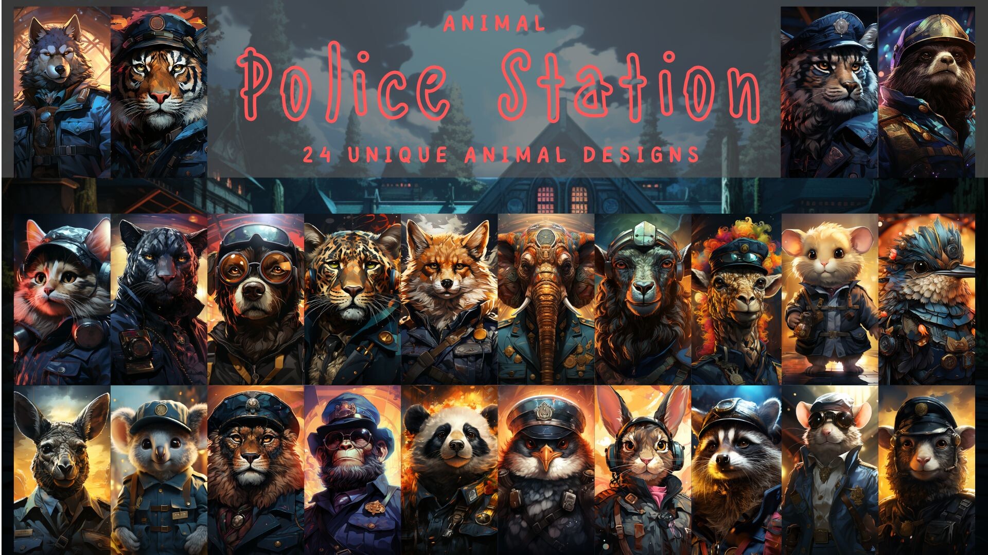 ArtStation - Police Station of Animal World (24 unique animal designs)