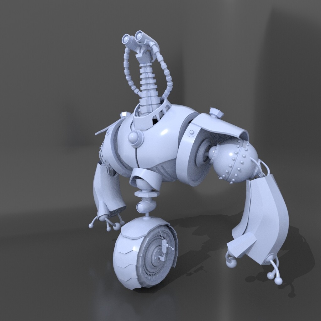 ArtStation - Single Wheel Robot
