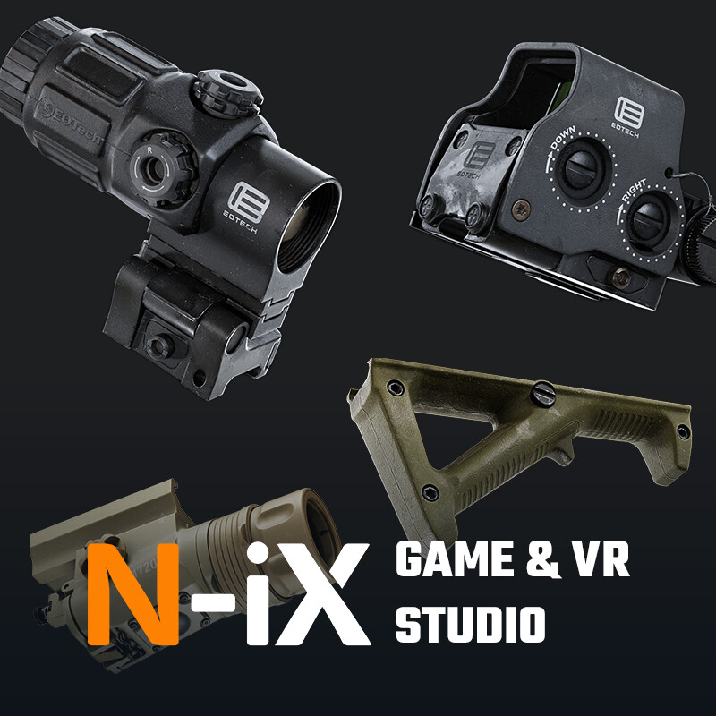 ArtStation - Customized AR-15 Assault Rifle: Weapon Attachments