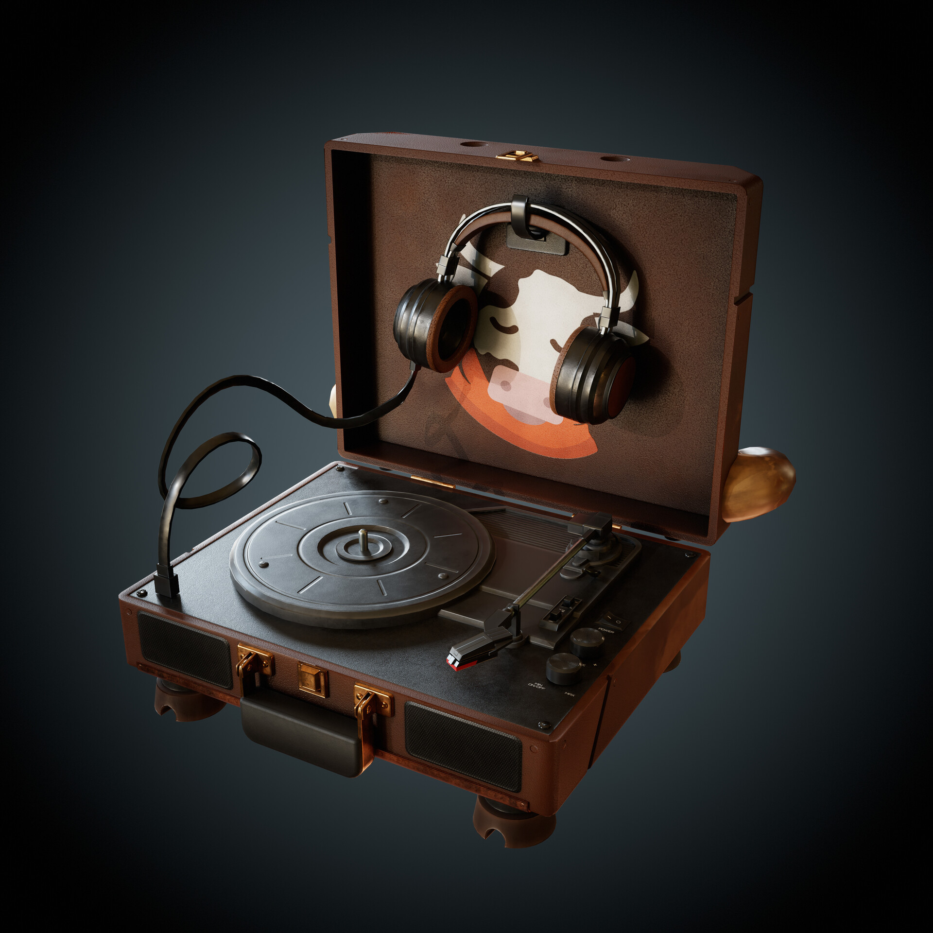 ArtStation - Cow Record Player