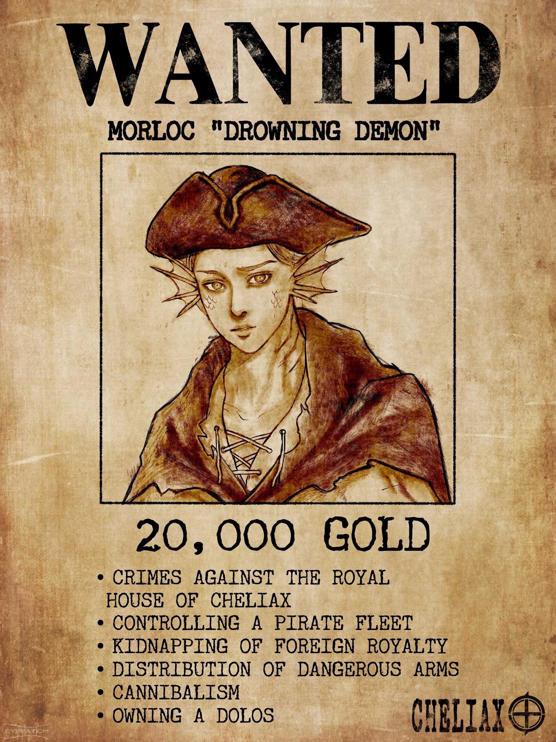 ArtStation - Pathfinder Wanted Poster Commission