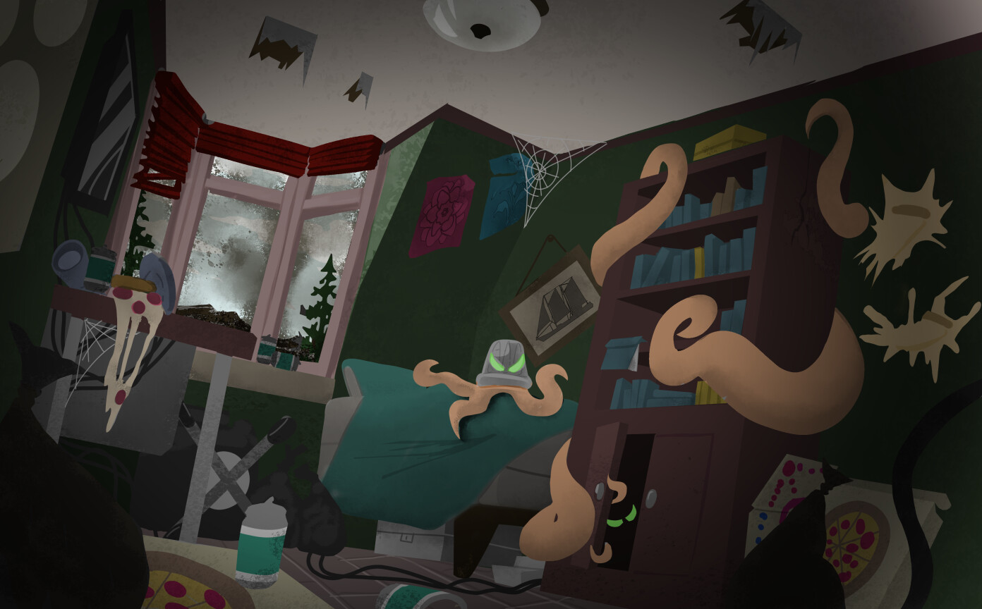 ArtStation - Environmetal concept art: Messy monster room