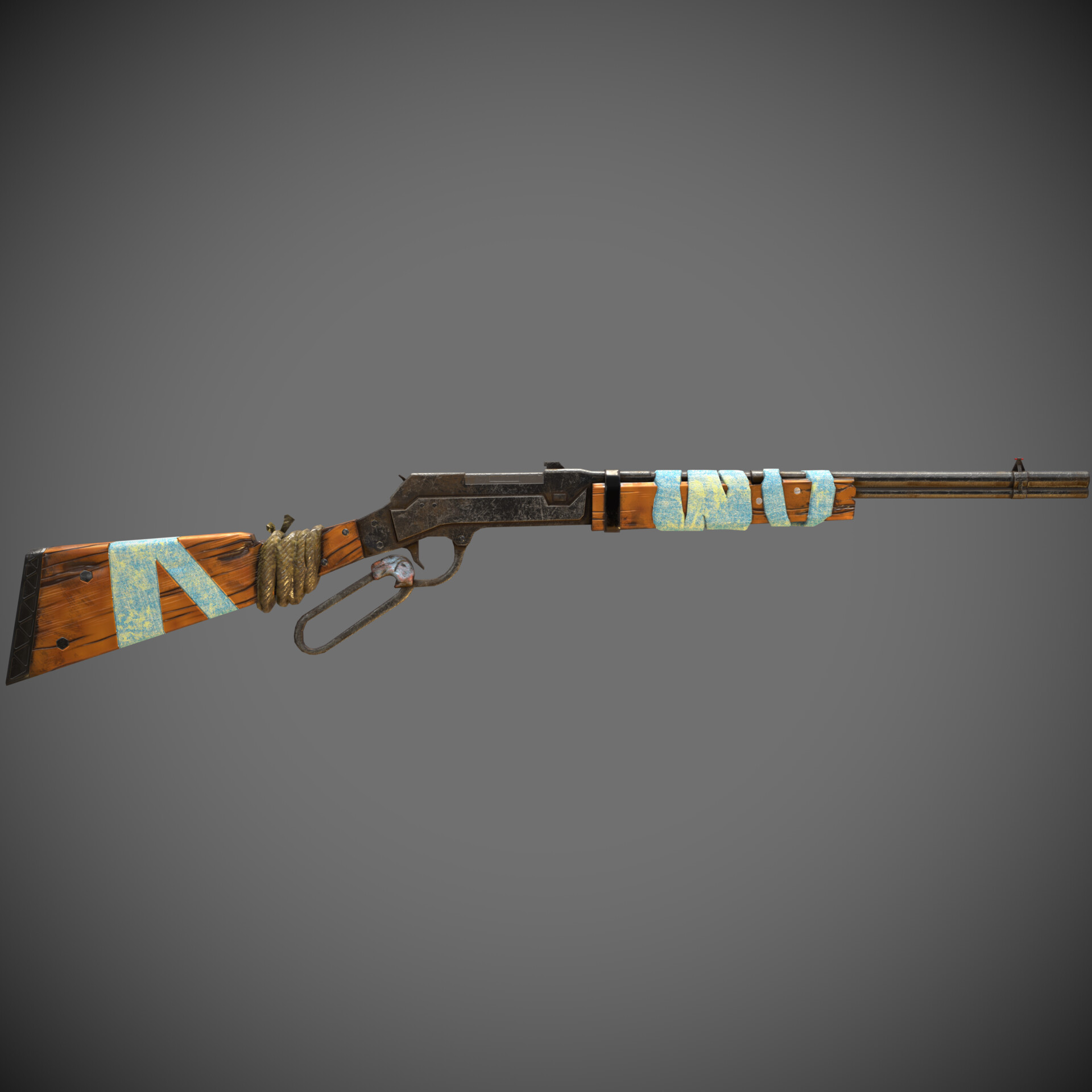ArtStation - Lever Action Rifle, 7 Days to Die fanart