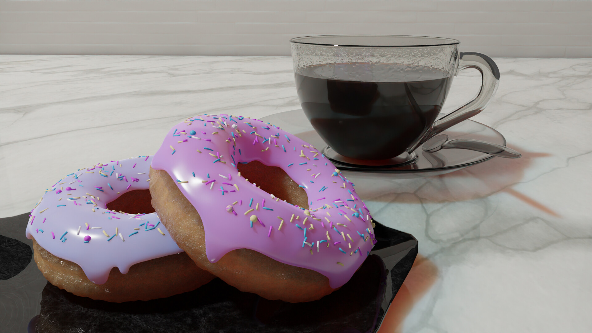 ArtStation - Doughnuts with Coffee