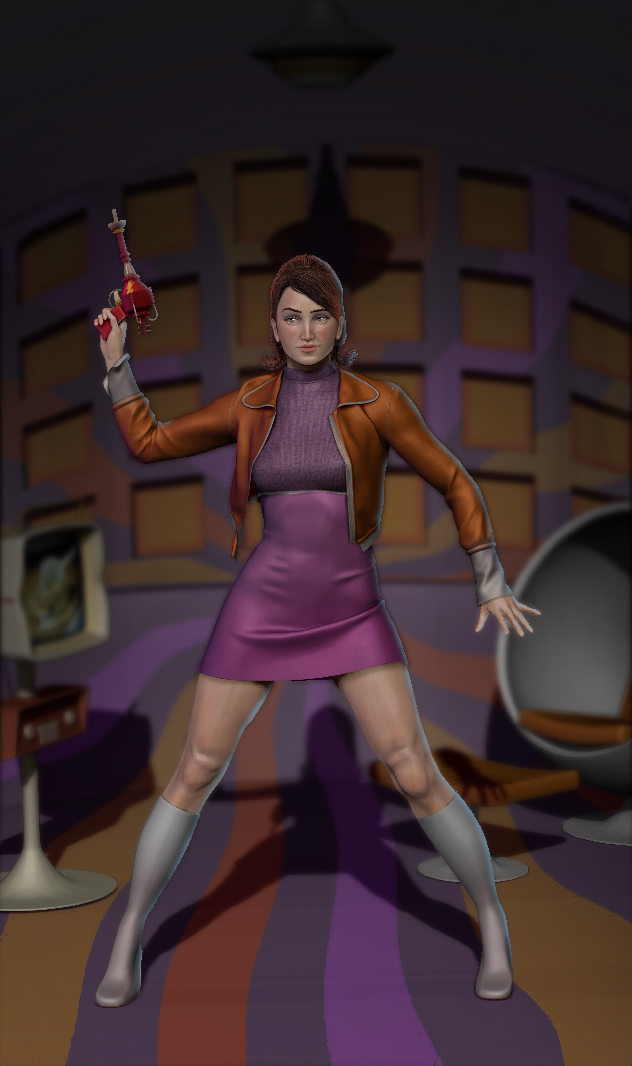 ArtStation - Retro futuristic Model