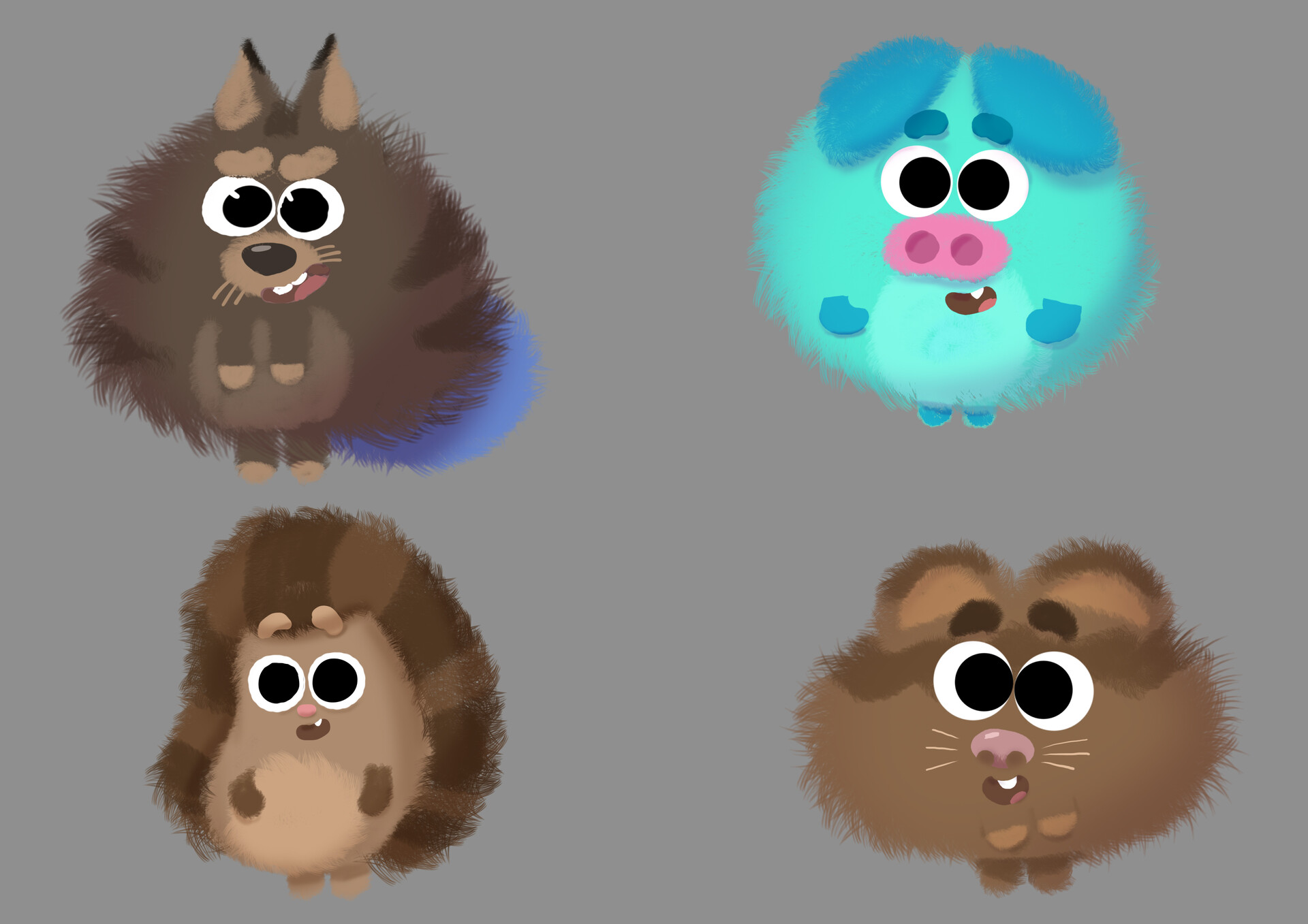 ArtStation - Fluffies Character Design