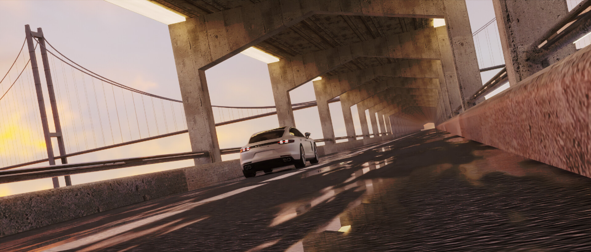 ArtStation - Panamera 4S short bridge scene