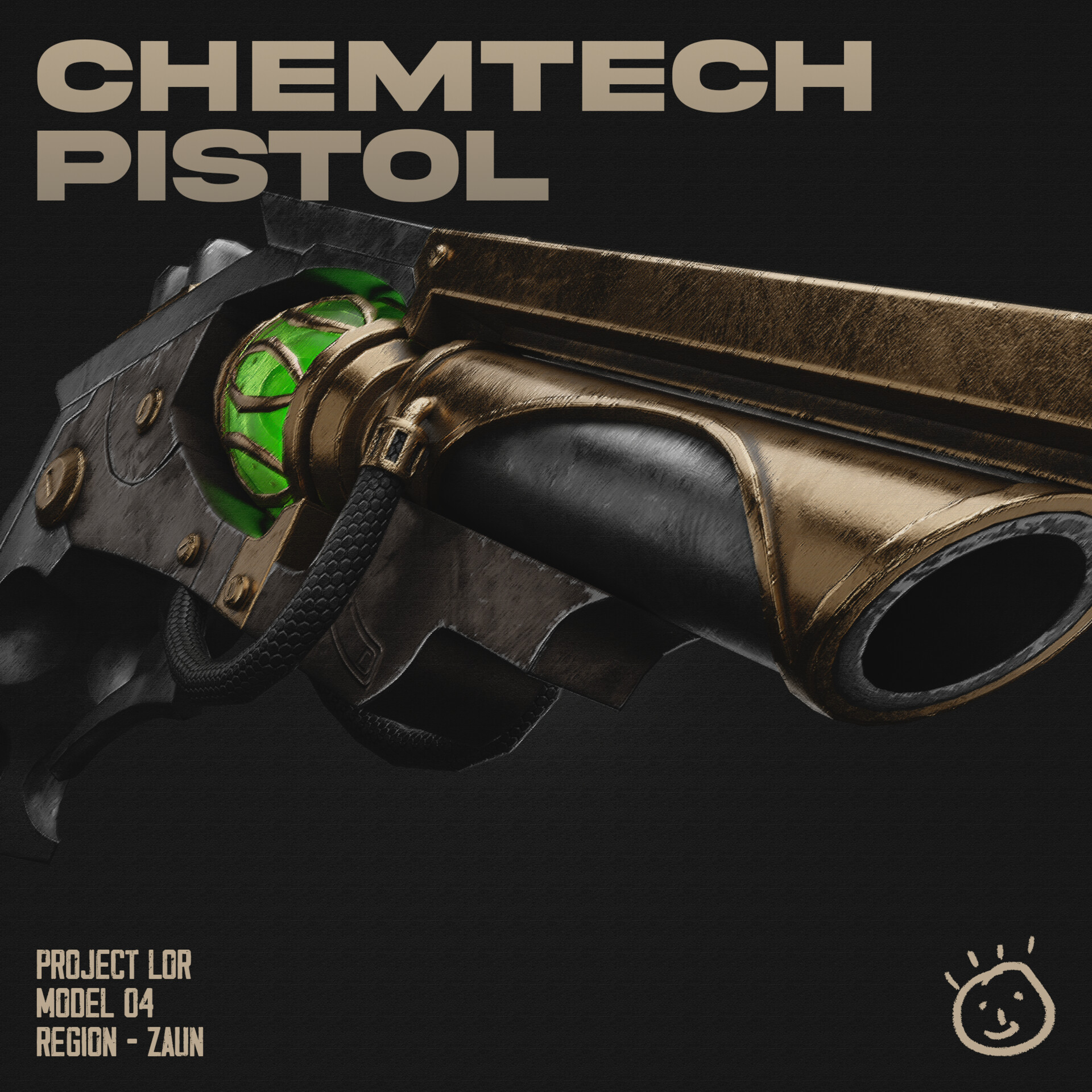 ArtStation - Legends of Runeterra | Chemtech Pistol | Fanart - Project LOR