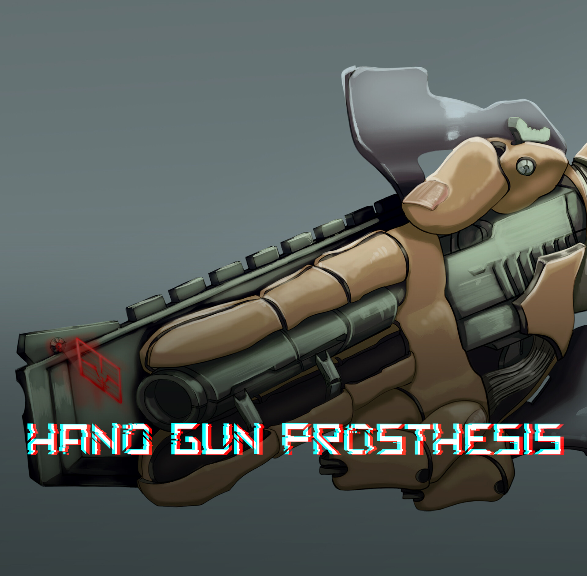 ArtStation - CYBERPUNK PROPS PROJECT: HAND-GUN PROSTHESIS