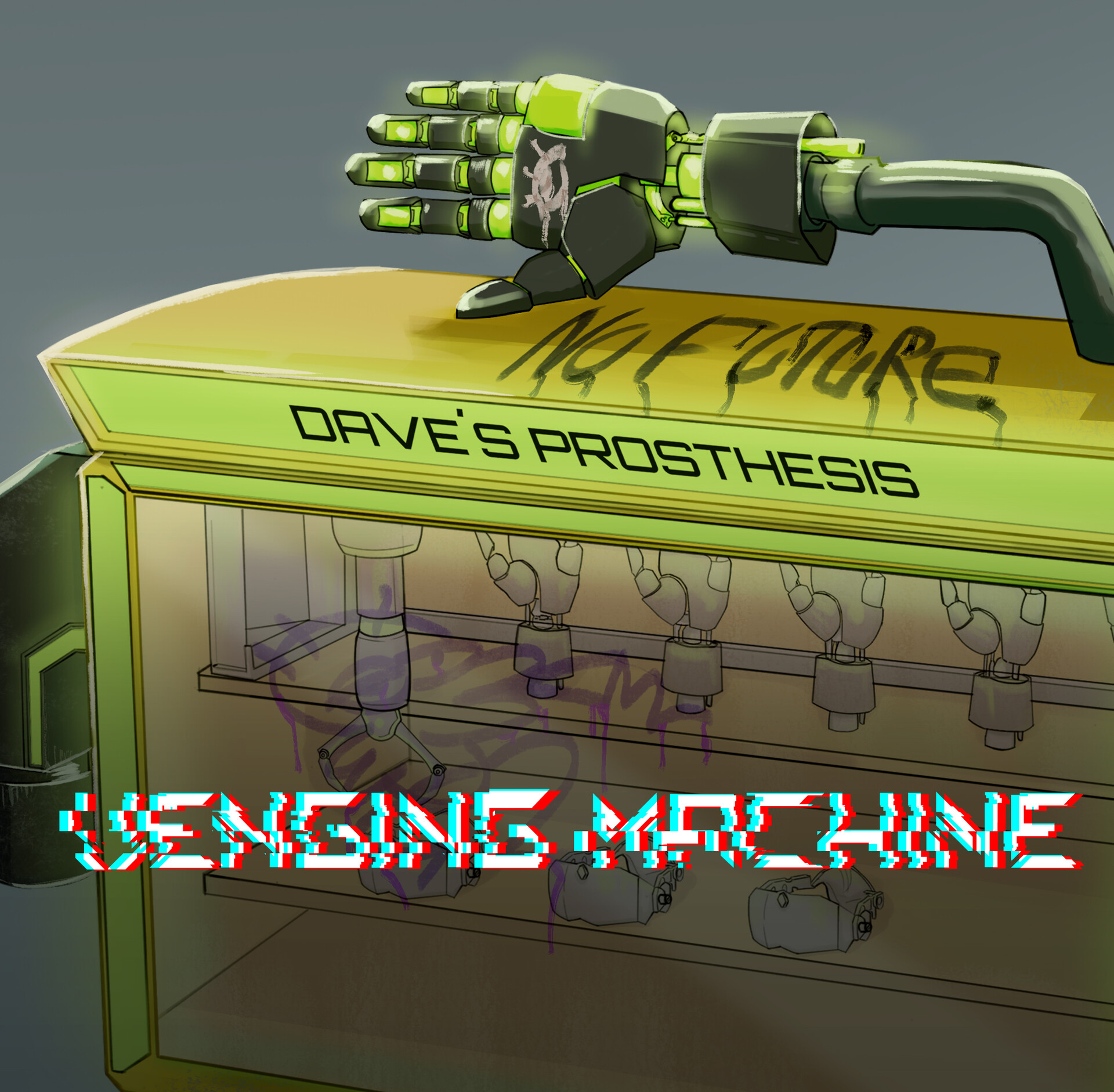 ArtStation - CYBERPUNK PROPS PROJECT: VENDING MACHINE