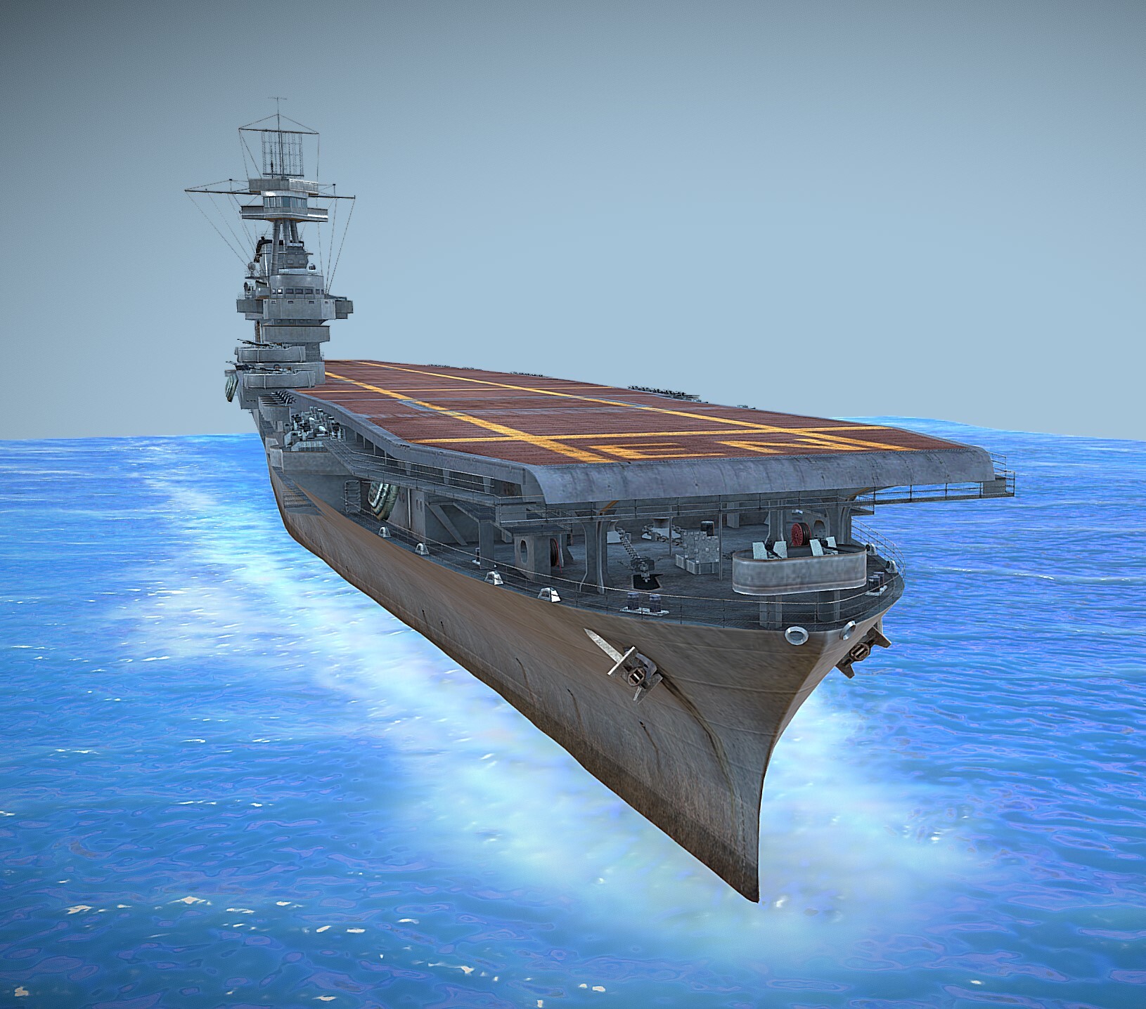 ArtStation - USS Enterprise (CV-6) - WWII Aircraft Carrier