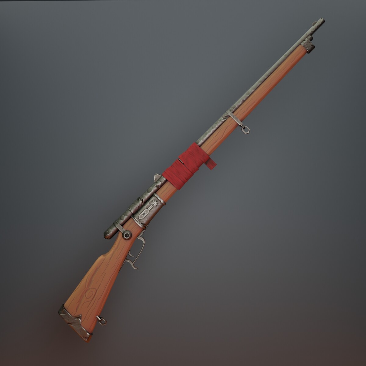 ArtStation - Stylized handmade rifle