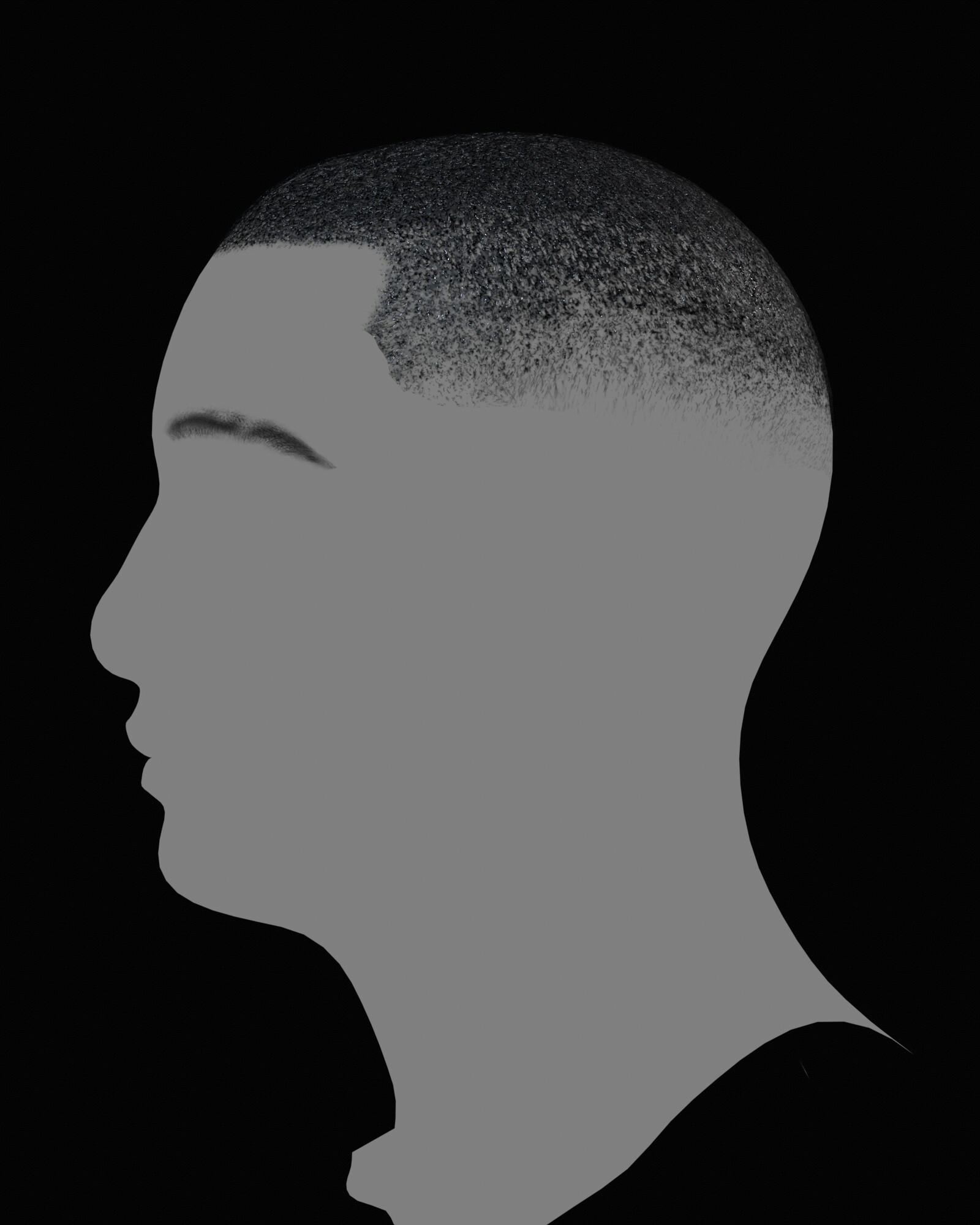 ArtStation - Low Poly Character - Hair Creation WIP