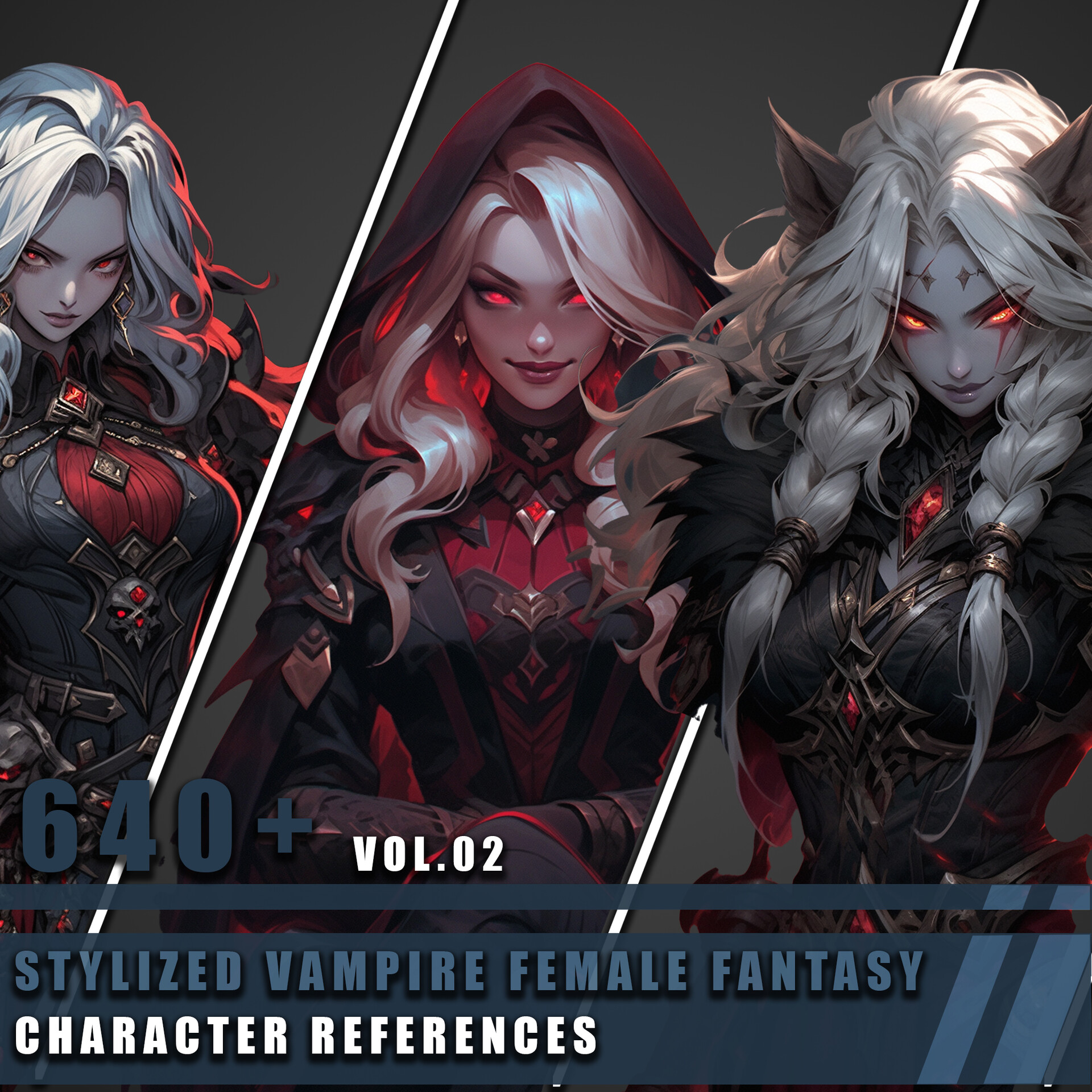 ArtStation - 640+ Stylized Vampire Female Fantasy - Character ...