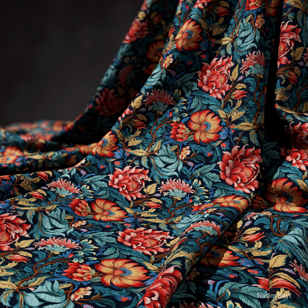 ArtStation - 50 Tileable Floral Fabric Materials-VOL07. SBSAR+4K PBR ...