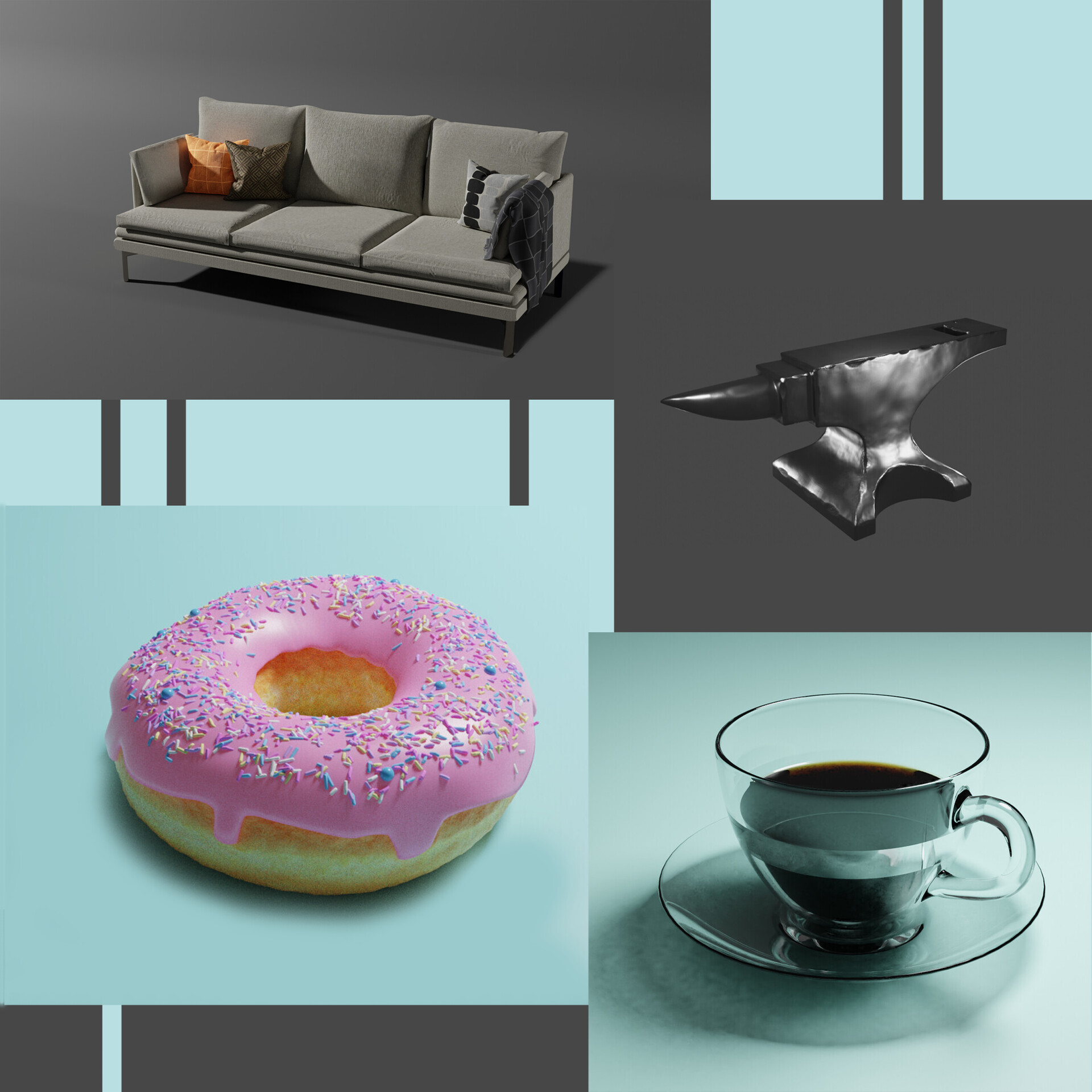 ArtStation - 3D studies from blender guru's tutorials