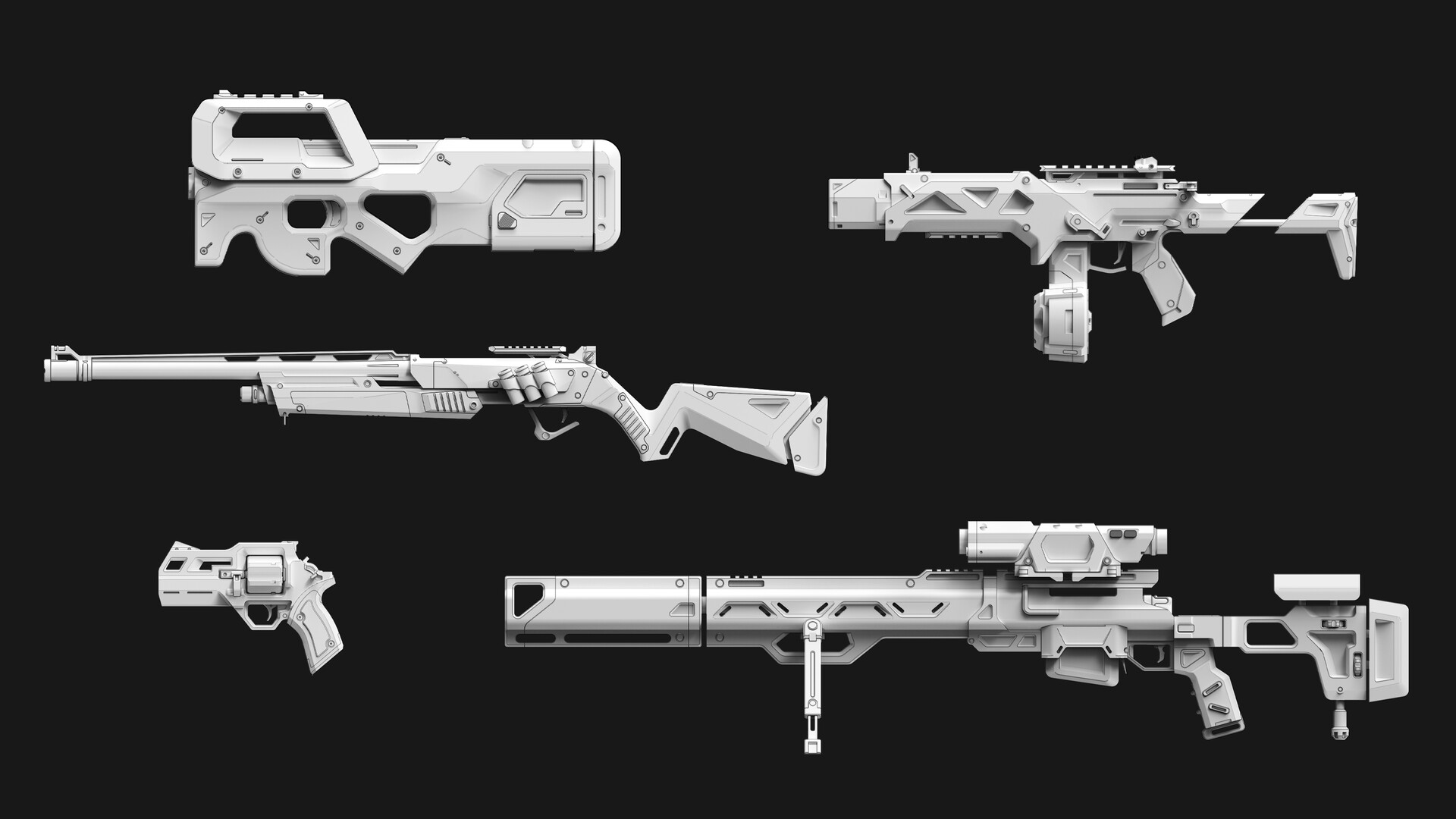 ArtStation - Practice for gun’s shape design