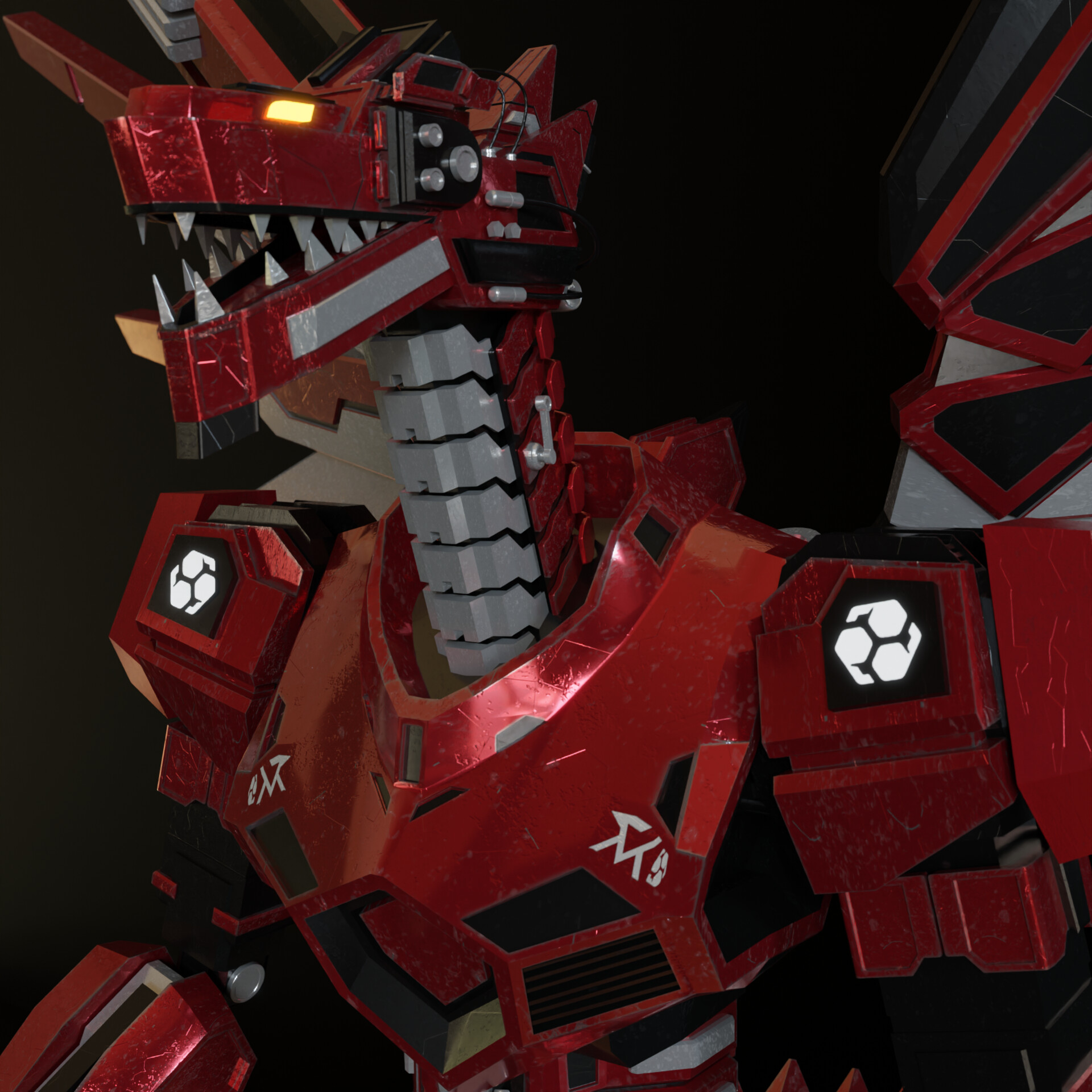 ArtStation - Dragonoid - Mecha Dragon 3D Model
