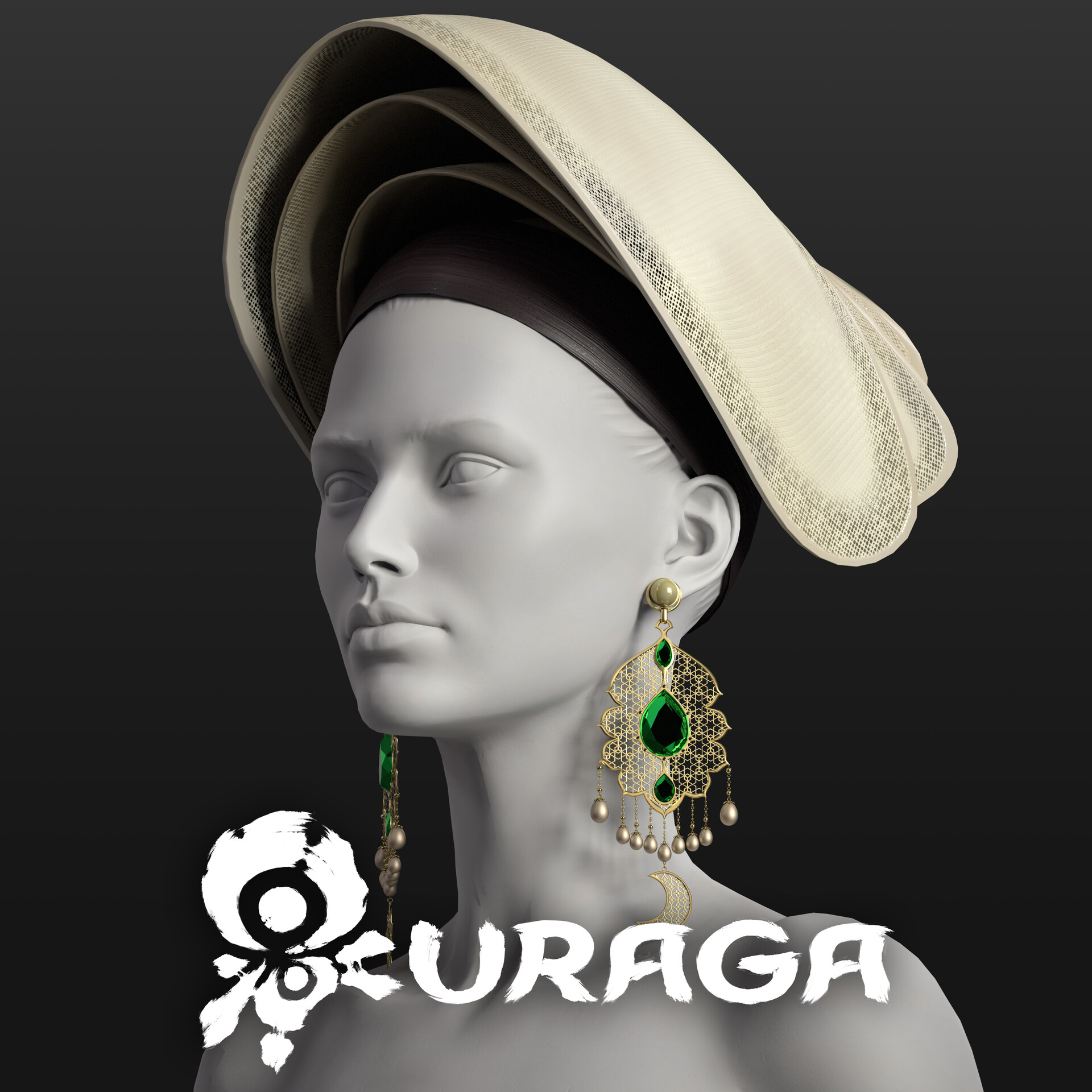 ArtStation - URAGA - Jewelry Earring & Hat_002