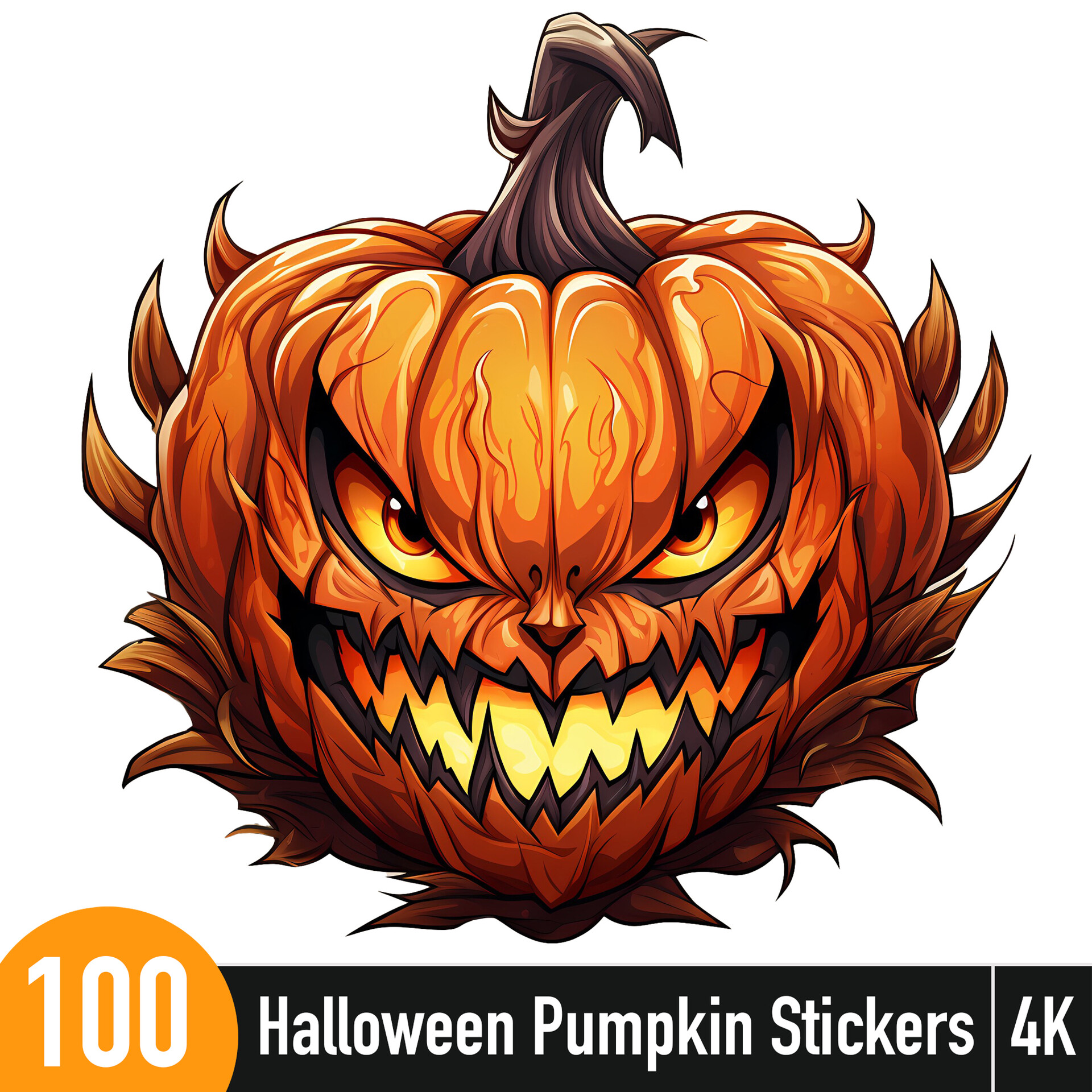 ArtStation - 100 Halloween Pumpkin Sticker Pack (4k)