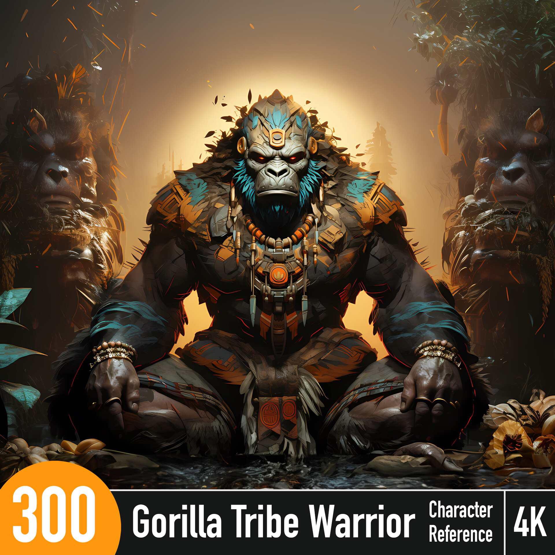 ArtStation - 300 Gorilla Tribe Warrior (4k)