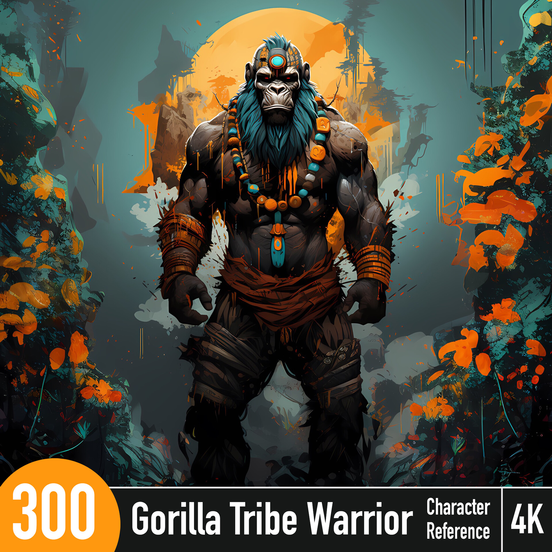 ArtStation - 300 Gorilla Tribe Warrior (4k)