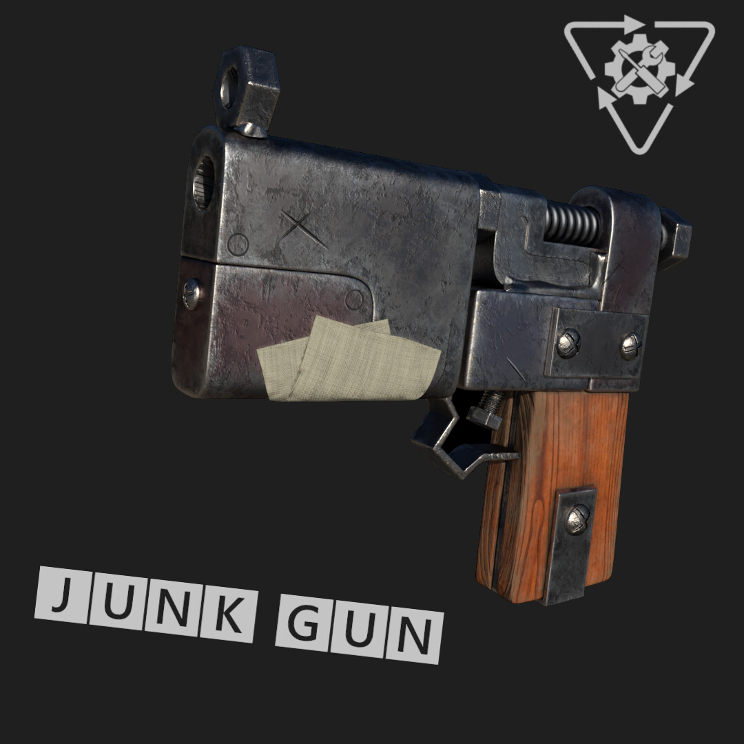 ArtStation - Junk Gun / Pistolet improvisé