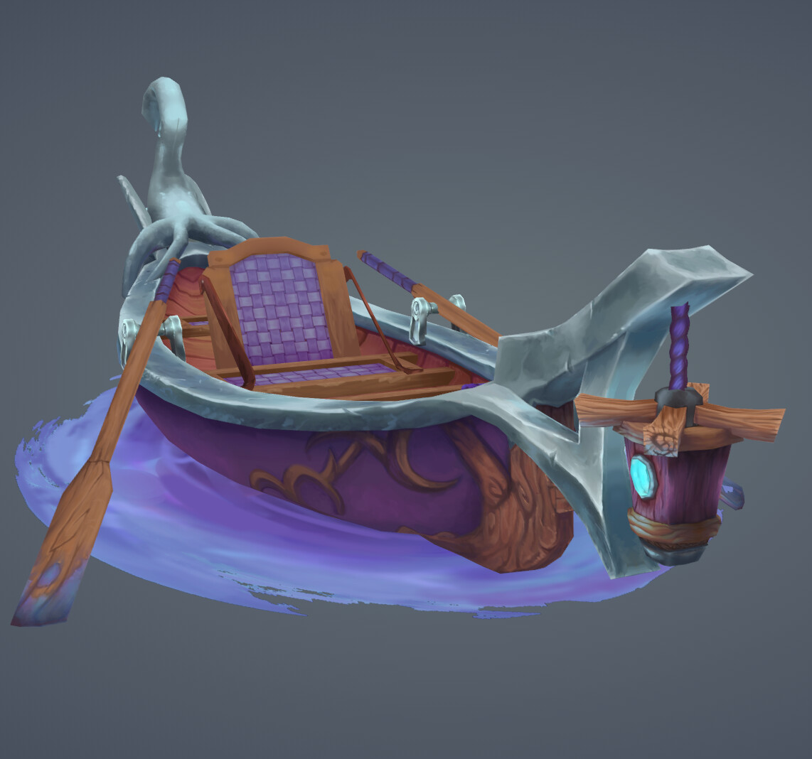 ArtStation - [CURRENT WORK IN PROGRESS] Kaldorei Guideboat