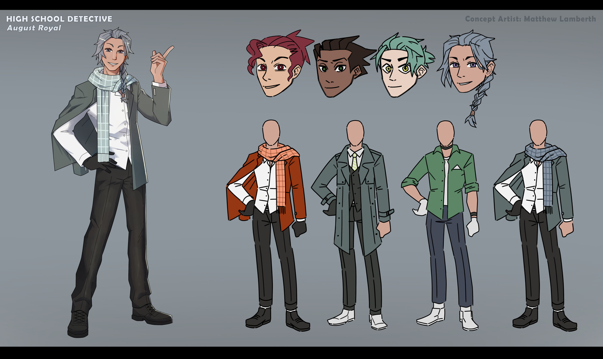 ArtStation - August Royal, Highschool Detective [Lone Potential]