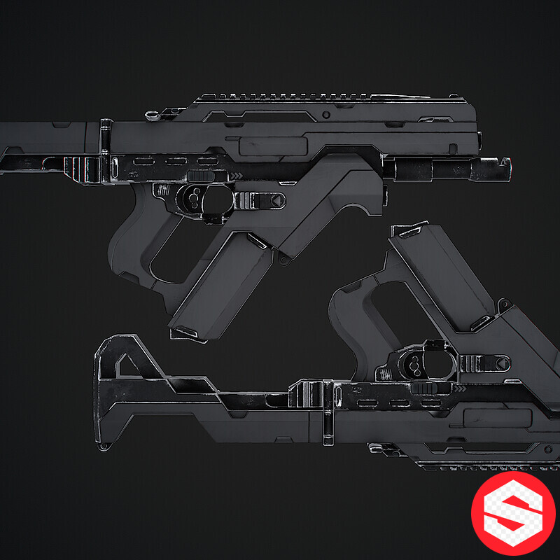 ArtStation - Sci-fi SMG and Cisterns