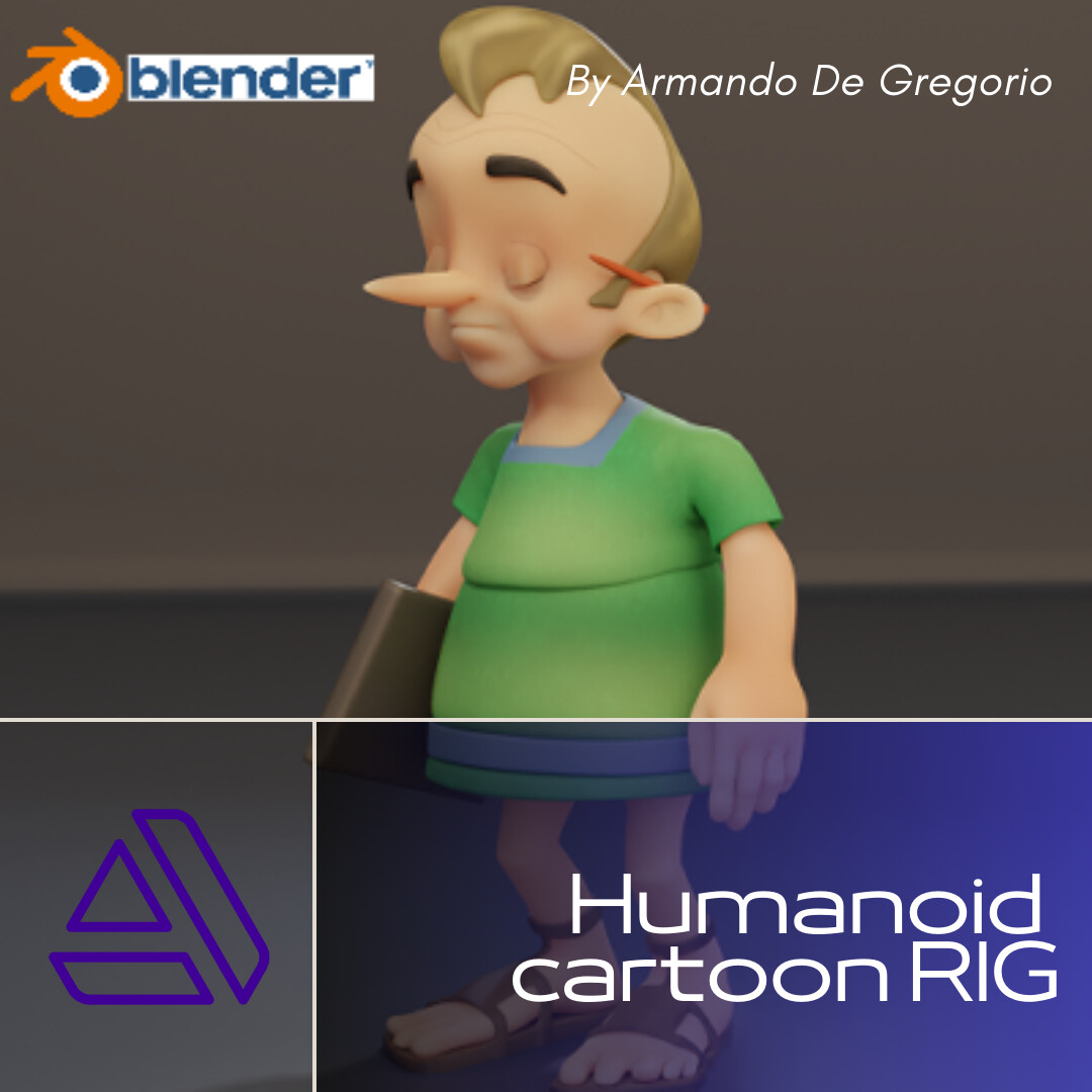 ArtStation - Humanoid cartoon character RIG