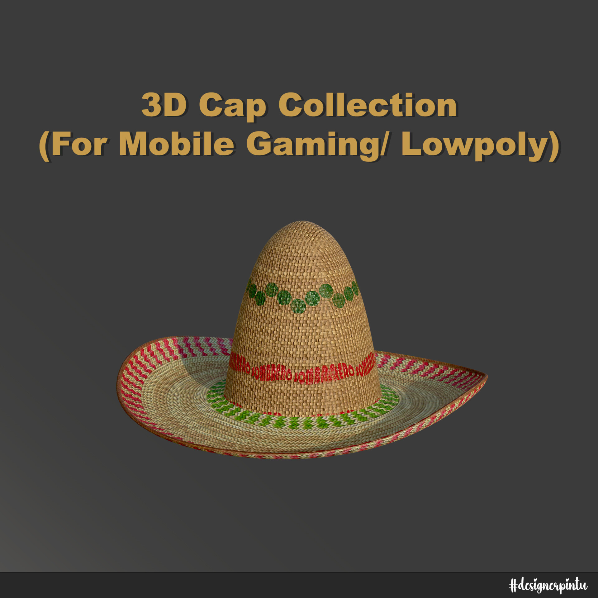 ArtStation - 3D Caps Collection (For Mobile Gaming/ Lowpoly)