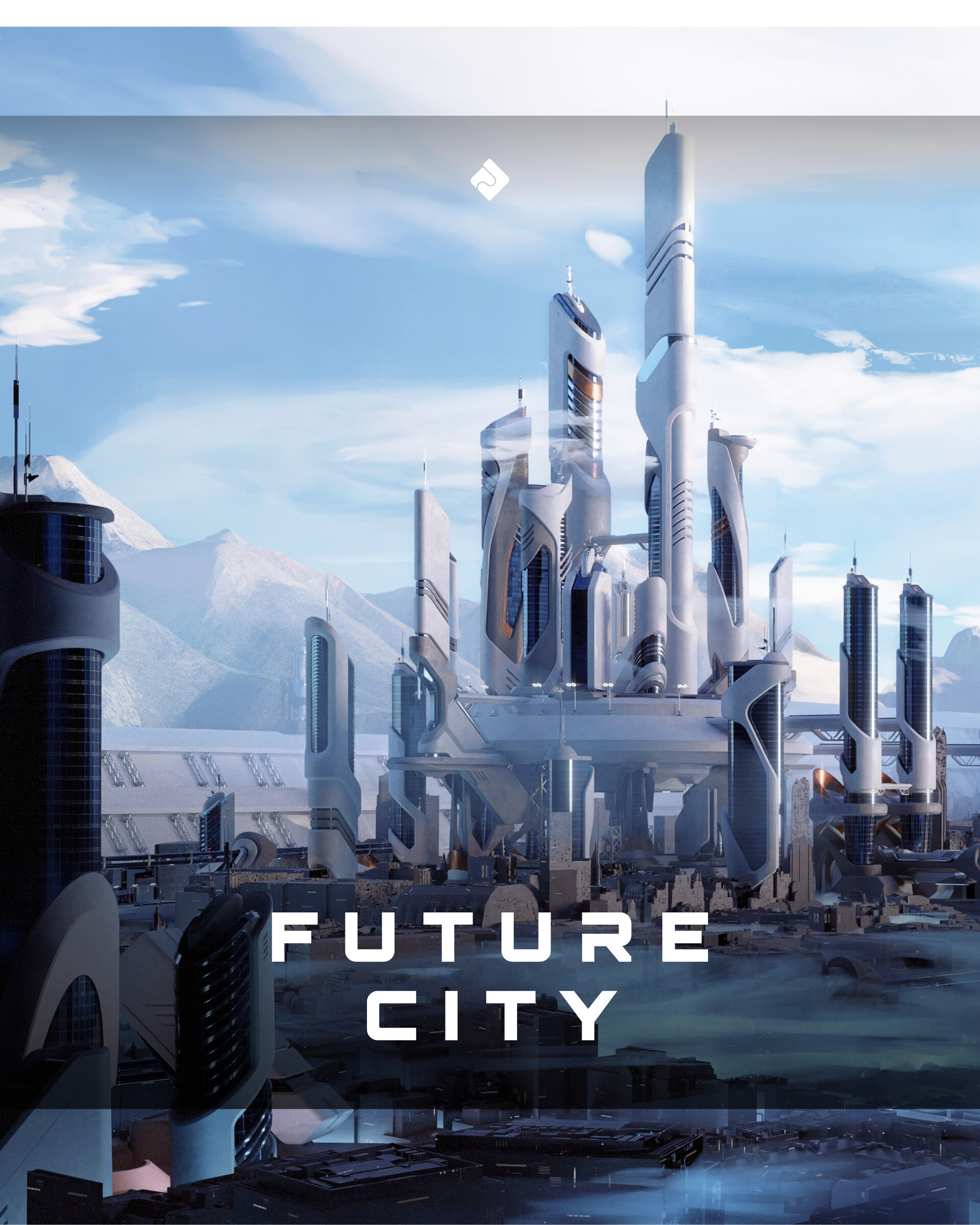 ArtStation - Future City - Futuristic Skyscrapers, Buildings & Assets Blender 3D Kitbash